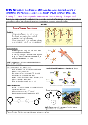Biology Notes - Module 5 ~ Heredity - Module 5 Heredity 5 Reproduction ...