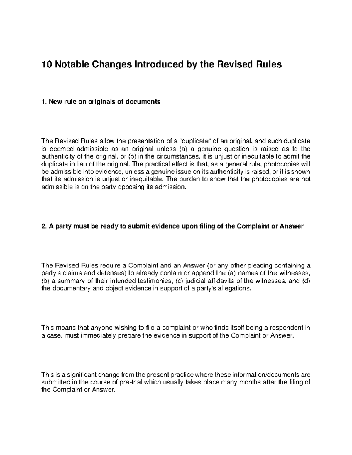 10 Notable Changes Introduced by the Revised Rules - The practical ...