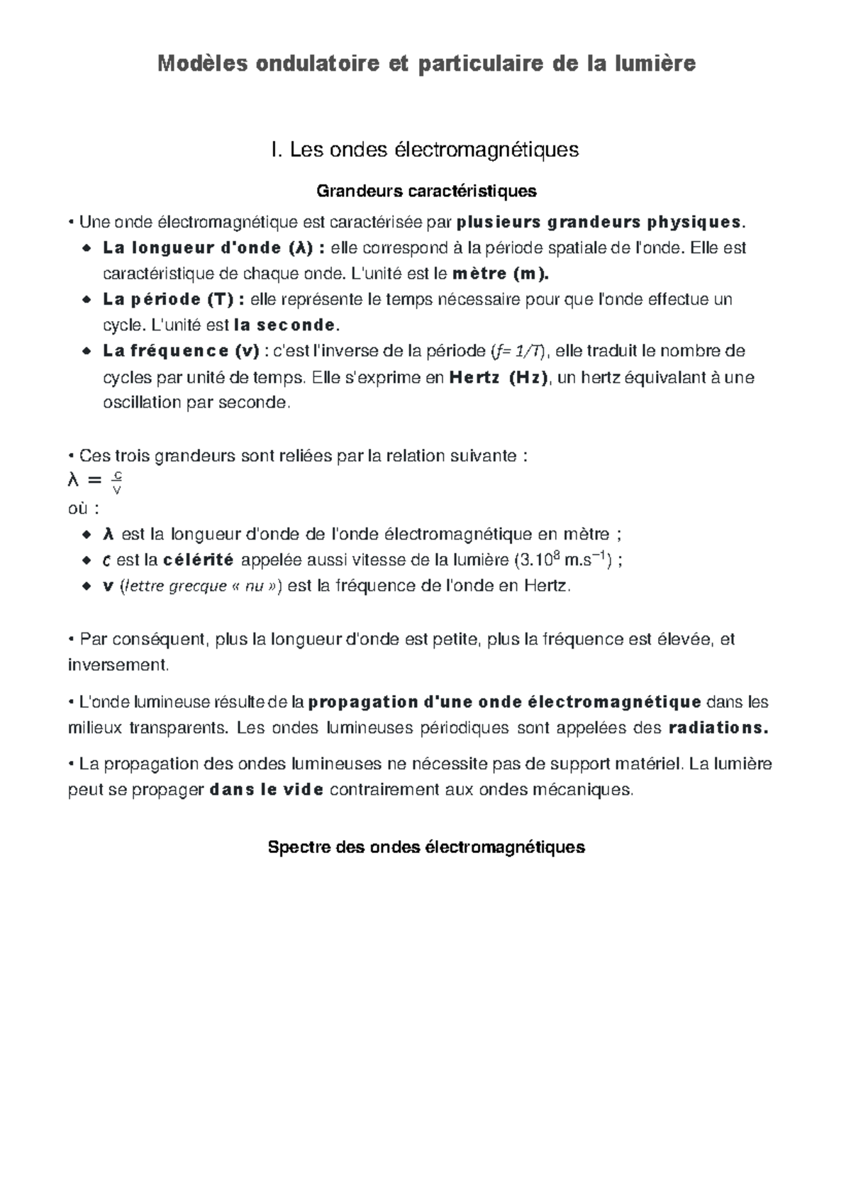 Modèles ondulatoire et particulaire - ν ModËles ondulatoire et ...