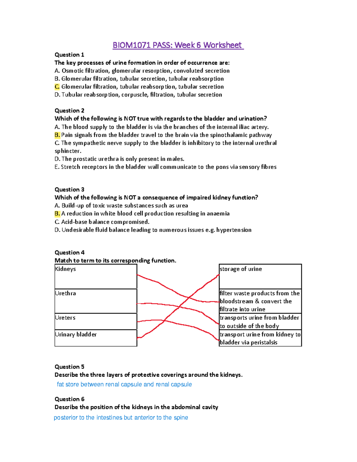 Week 6 - GIT 2 - PASS Class Notes - BIOM1071 PASS: Week 6 Worksheet ...
