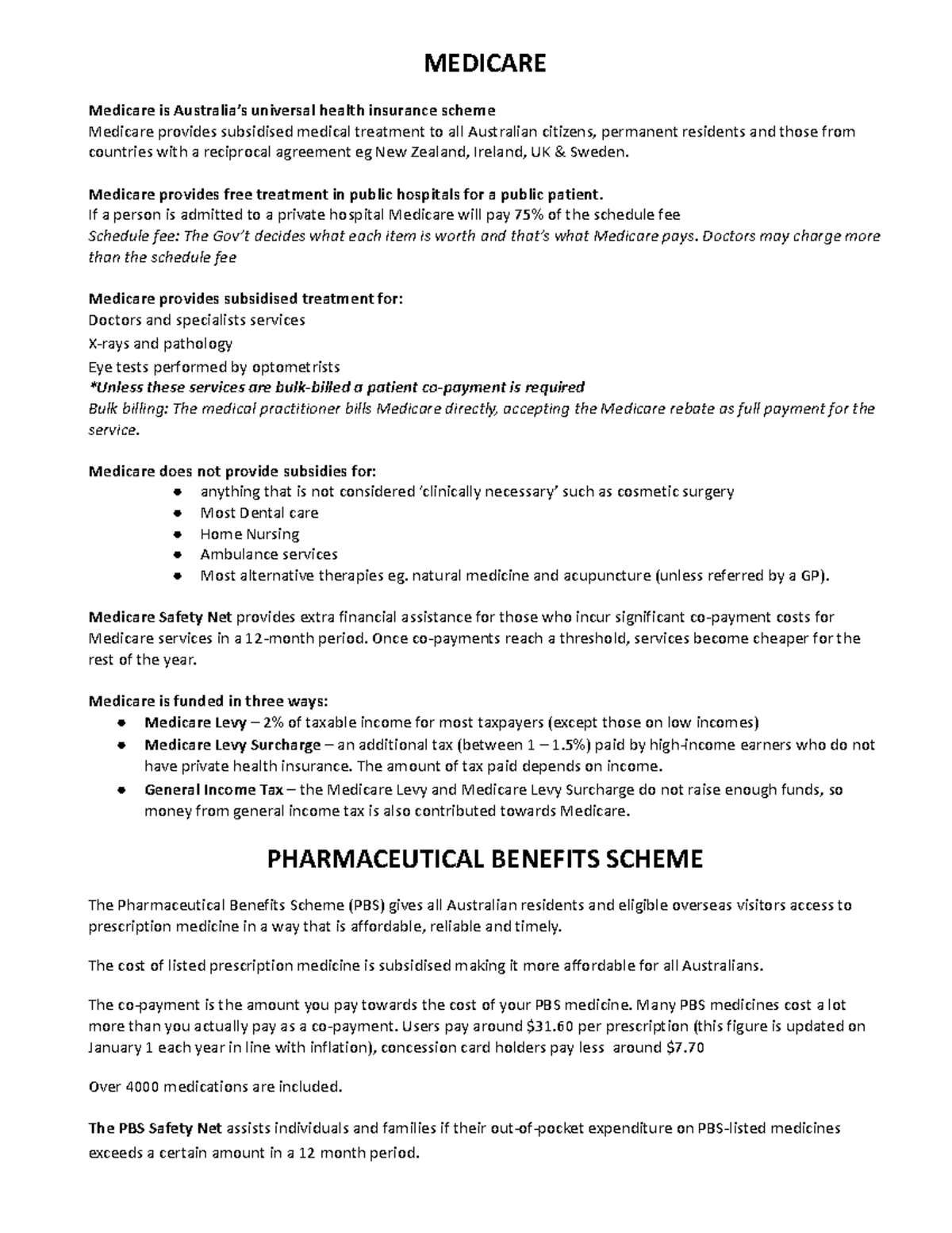 Australia's Healthcare System (Medicare, PBS, PHI, NDIS) - MEDICARE ...