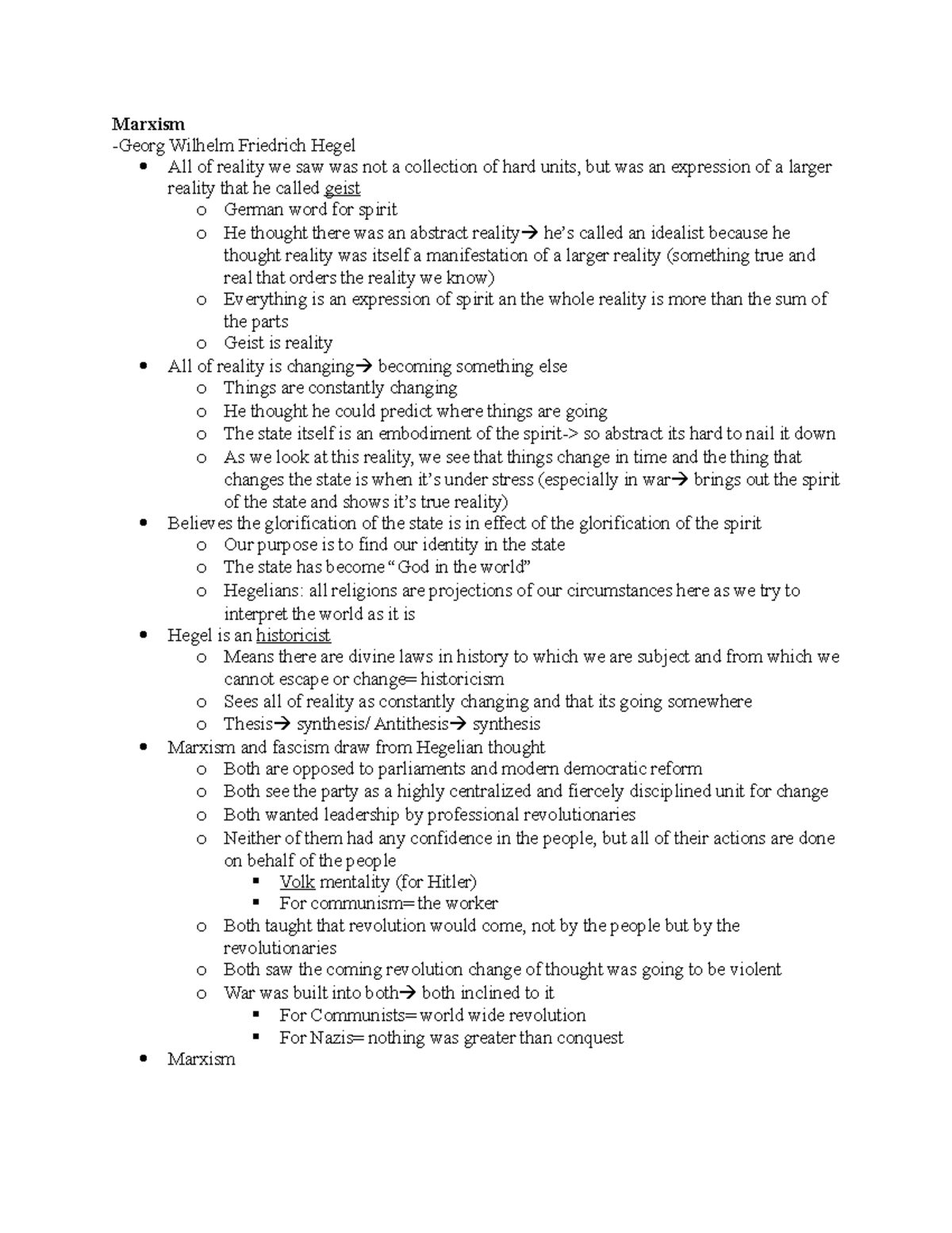 POSC1030 Marxism - Summary Comparative Government and Politics ...