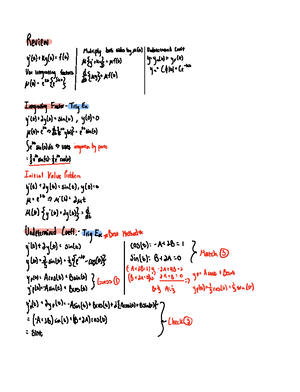 Classifying Types of Differential Equations (3-15) - ODE Order L or NL ...