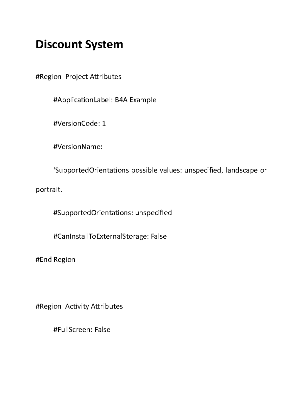 Discount System (B4A) - Discount System #Region Project Attributes # ...