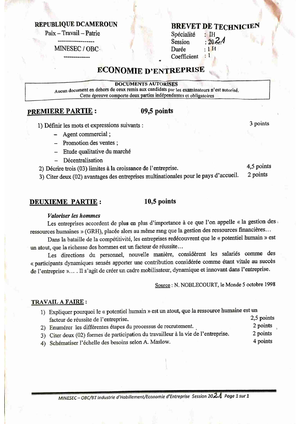 Epreuve bts 2021 - loii - Épreuve 5 - Studocu