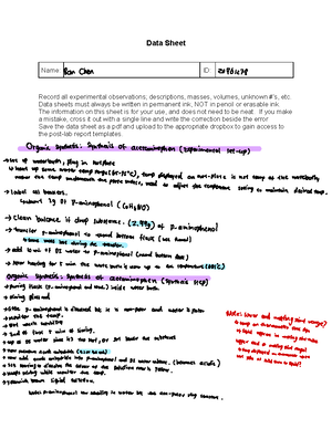 Chromatography report template - Experiment 3: Chromatography ...