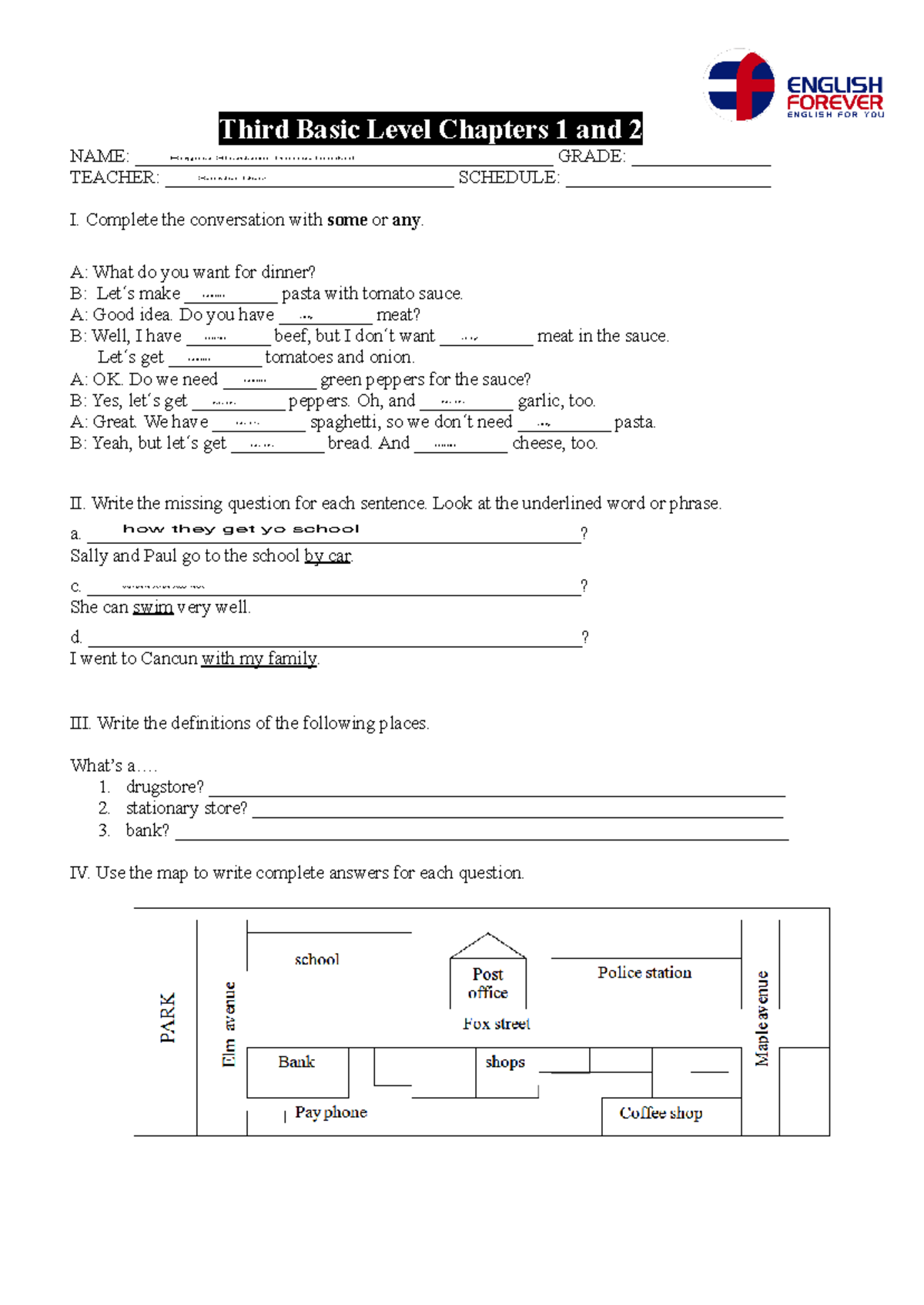 Bas 3 Ch 1 and 2 - Alto - Third Basic Level Chapters 1 and 2 NAME ...
