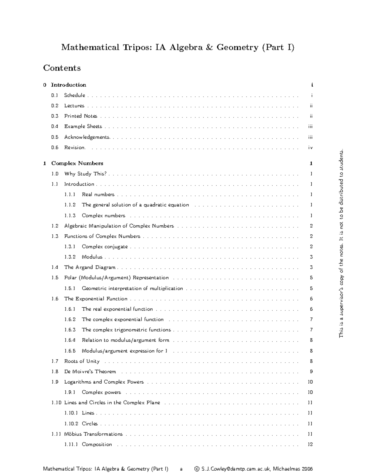 Notes - wegweg - This is a supervisor’s copy of the notes. It is not to ...