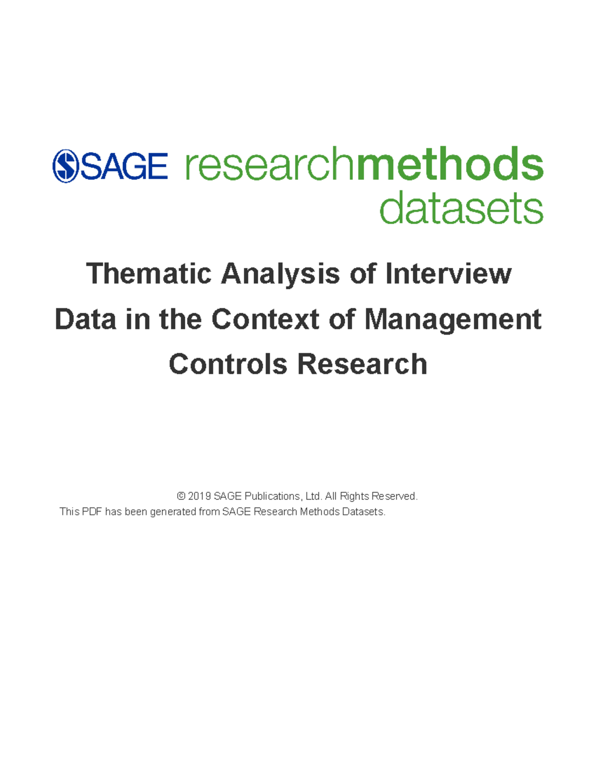 Thematic analysis management controls student guide - Thematic Analysis ...