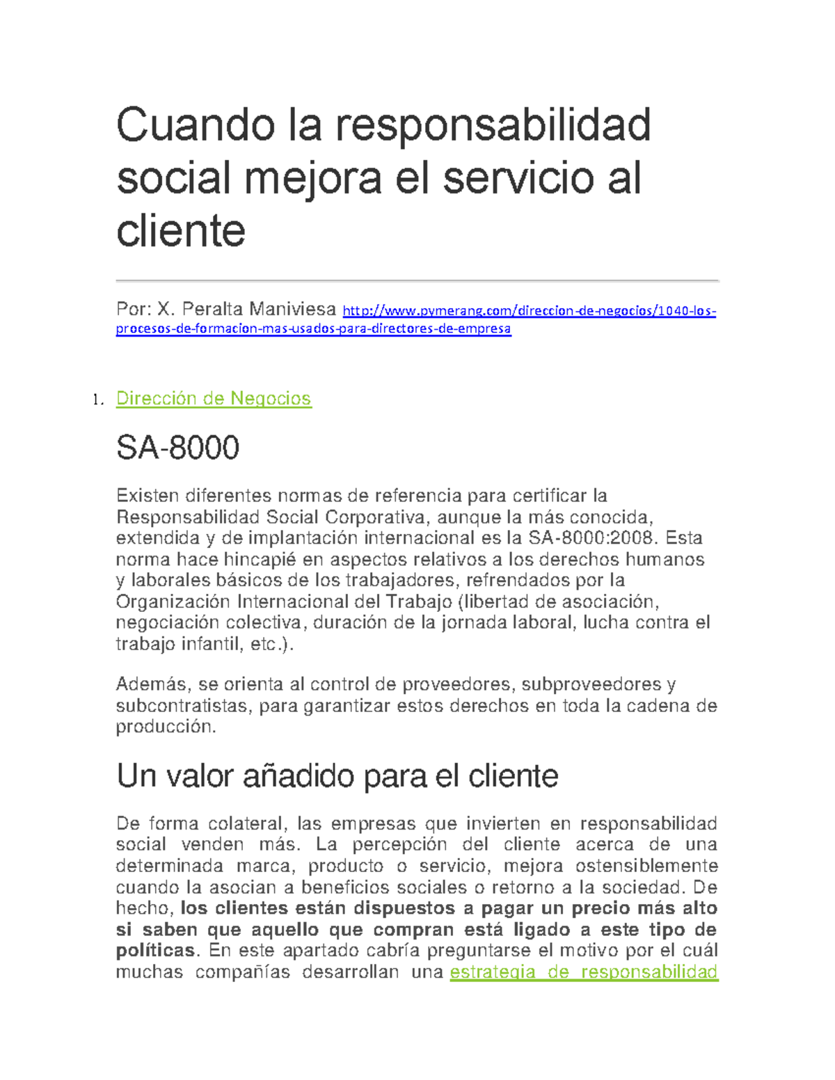 Responsocial Servicio AL Cliente - Cuando la responsabilidad social ...