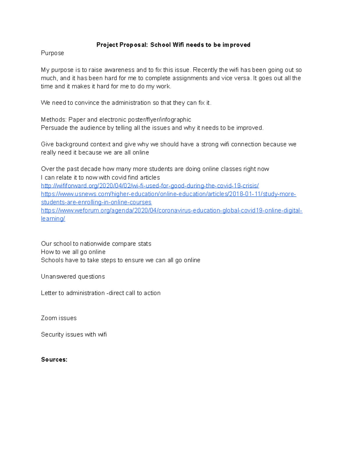 Unit 3 Proposal - assignment - Project Proposal: School Wifi needs to ...