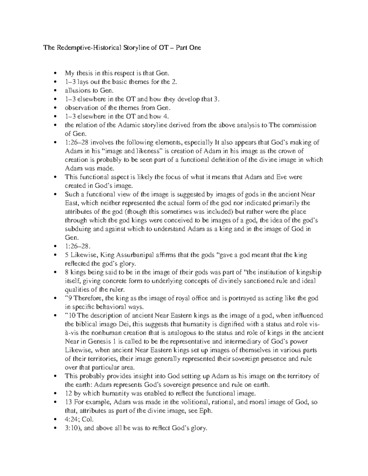 The Redemptive-Historical Storyline of OT – Part One - 1–3 lays out the ...