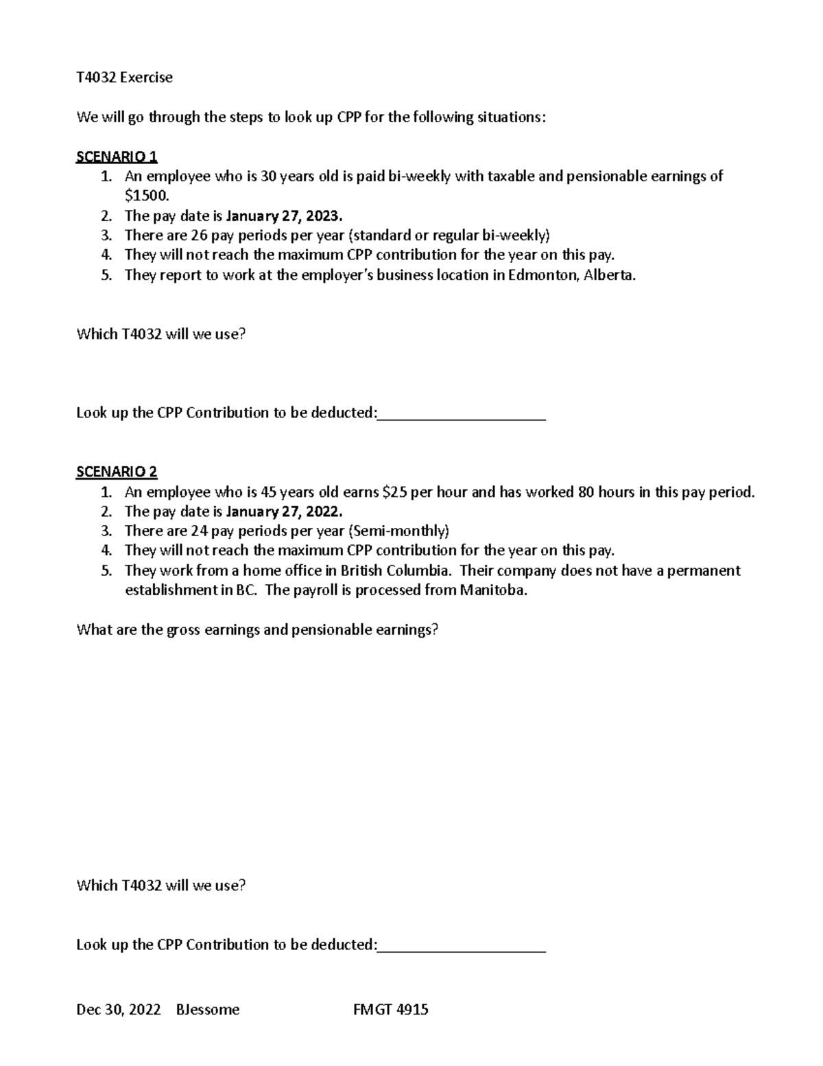 T4032 Exercise - practice - T4032 Exercise We will go through the steps to look up CPP for the ...