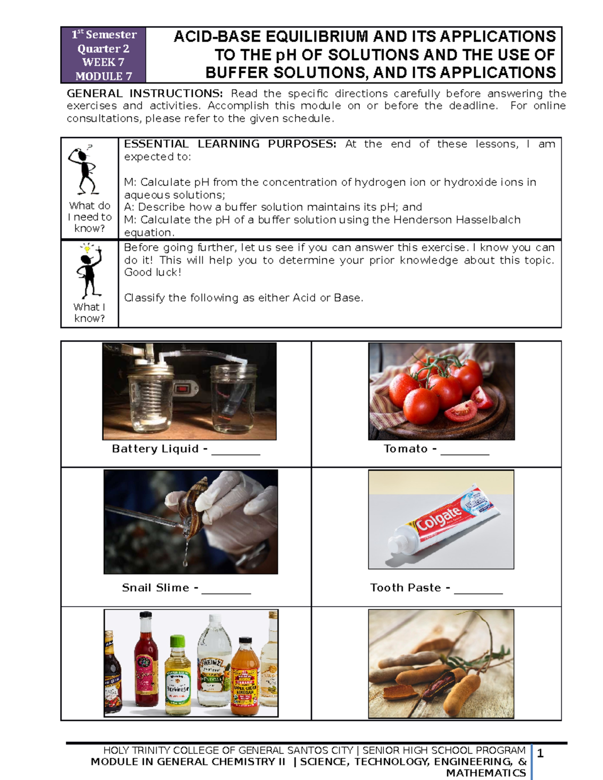 Week-7 - Module - 1 st Semester Quarter 2 WEEK 7 MODULE 7 ACID-BASE ...