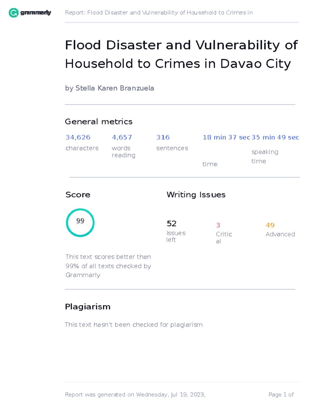 Grammarly Result Flood Disaster AND Vulnerability OF Household TO ...