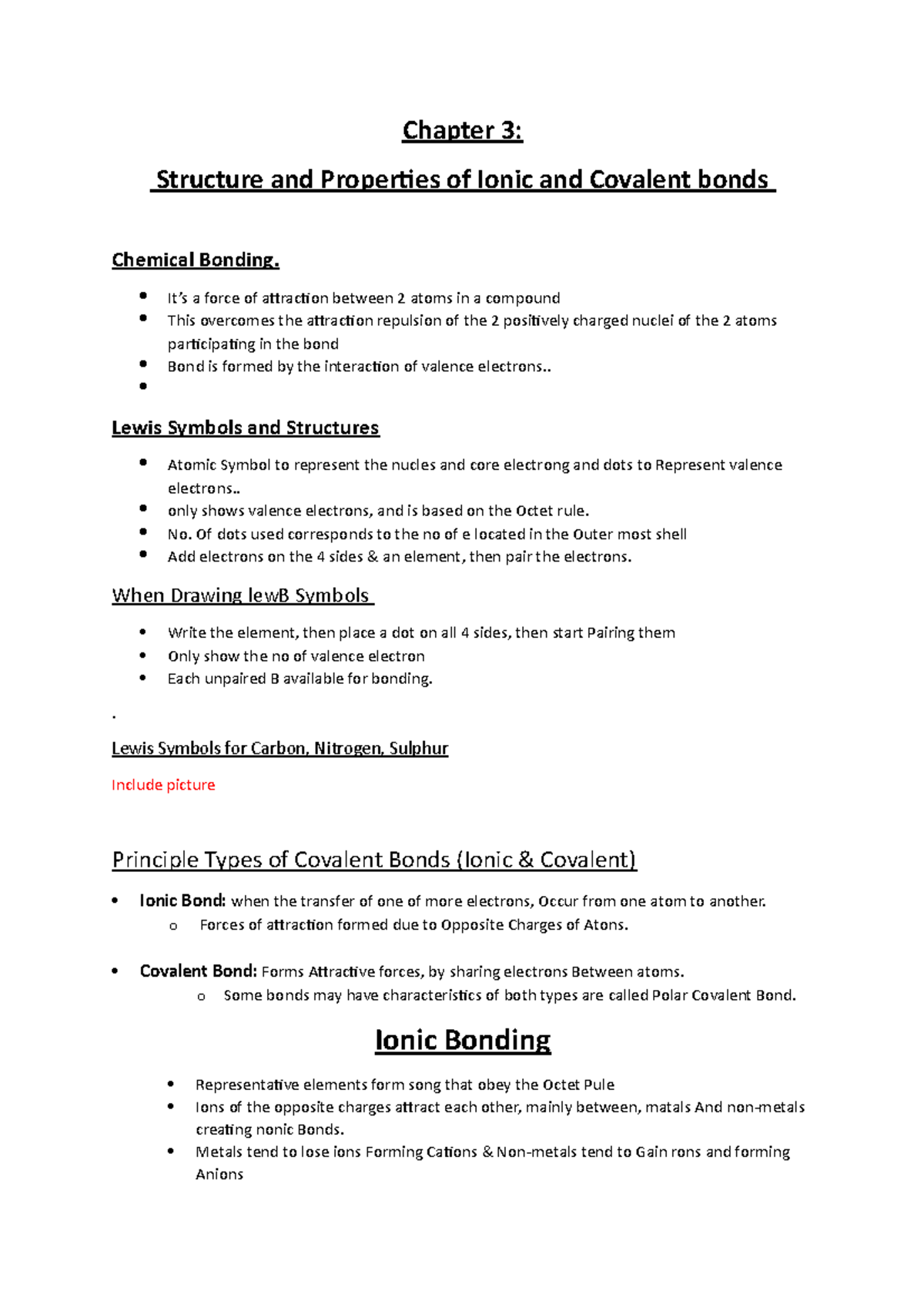 Ch 4 part 1: Chemical Bonding - Chapter 3: Structure and Properties of ...
