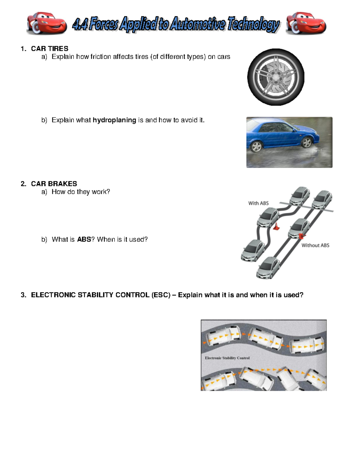 4.4 - Forces Applied to Automotive Technology - Student Handout - 1 ...