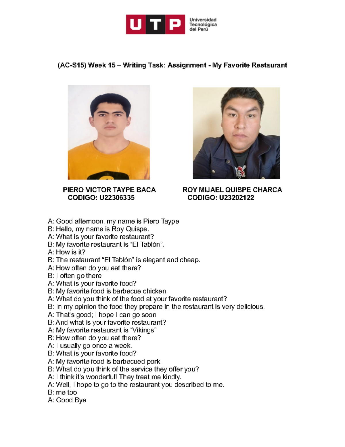 WEEK 15 - week 15 - (AC-S15) Week 15 – Writing Task: Assignment - My ...