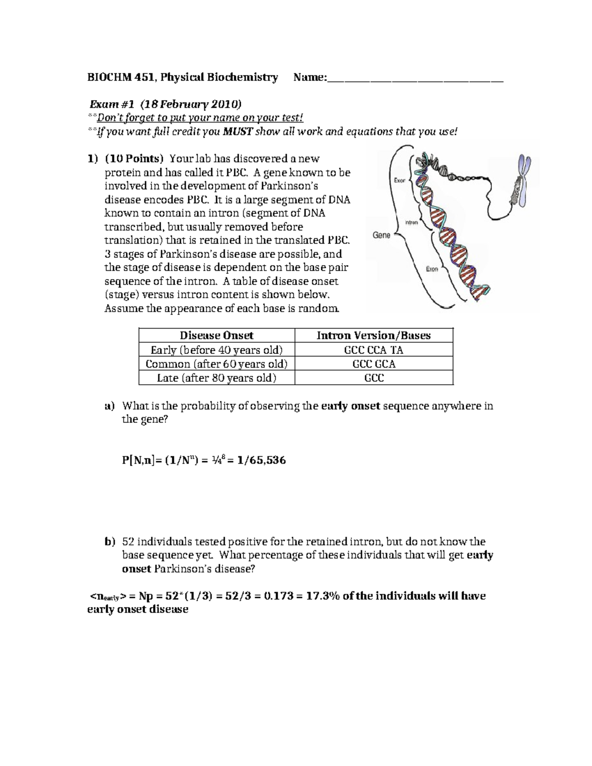Exam1 2011 Key - Mathematica-based homework and key - BIOCHM 451, Physical Biochemistry - Studocu