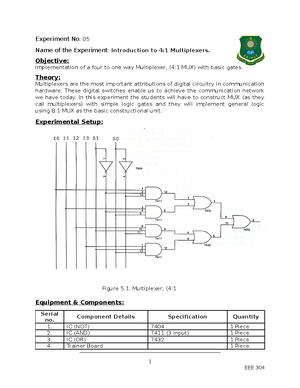Experiment -03 - Lab on Full adder - Experiment No: 03 Name of the ...