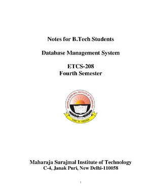 Introduction to Database Management System - Unit 1: Introduction to ...