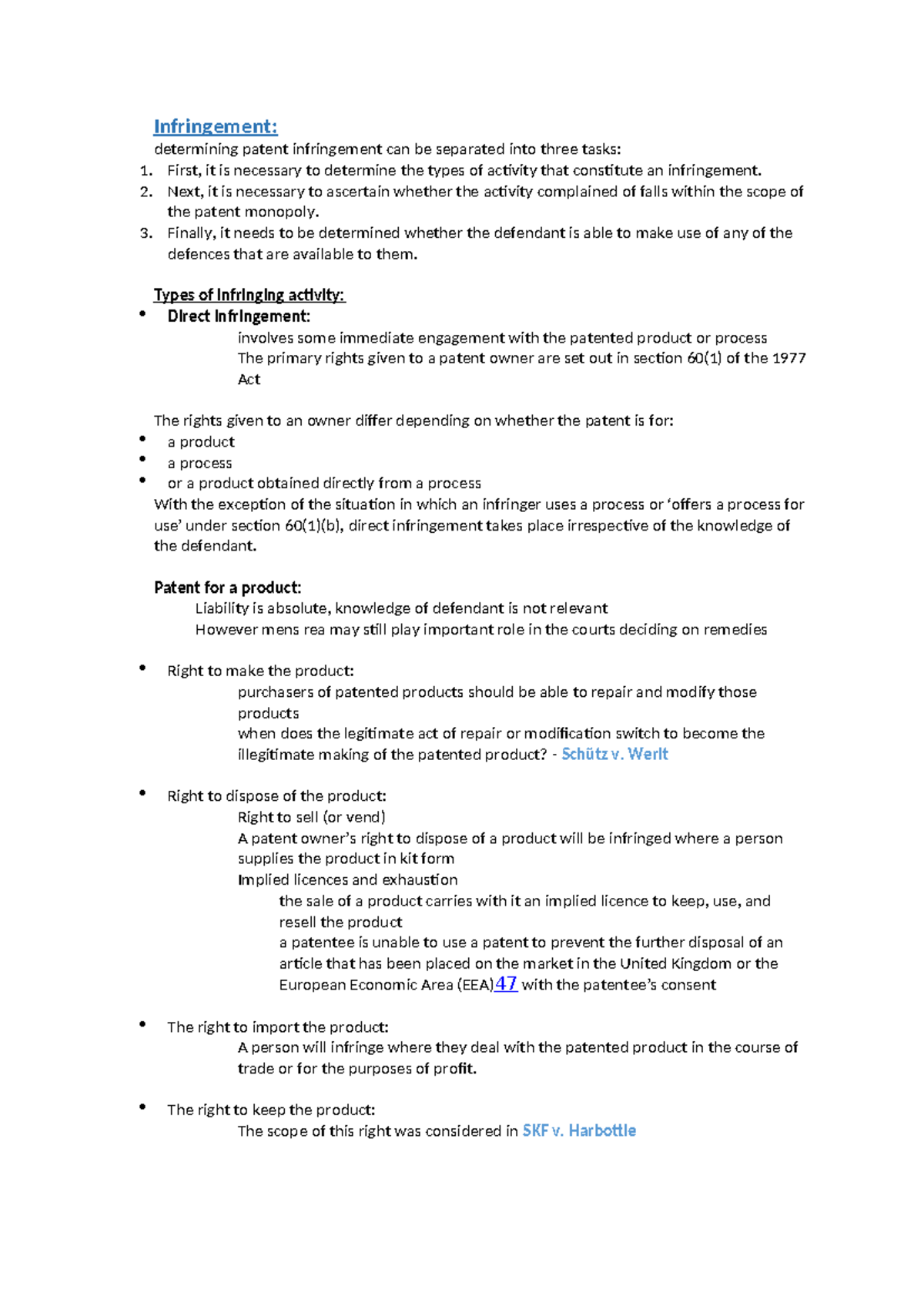 Infringement - IP - Infringement: determining patent infringement can ...