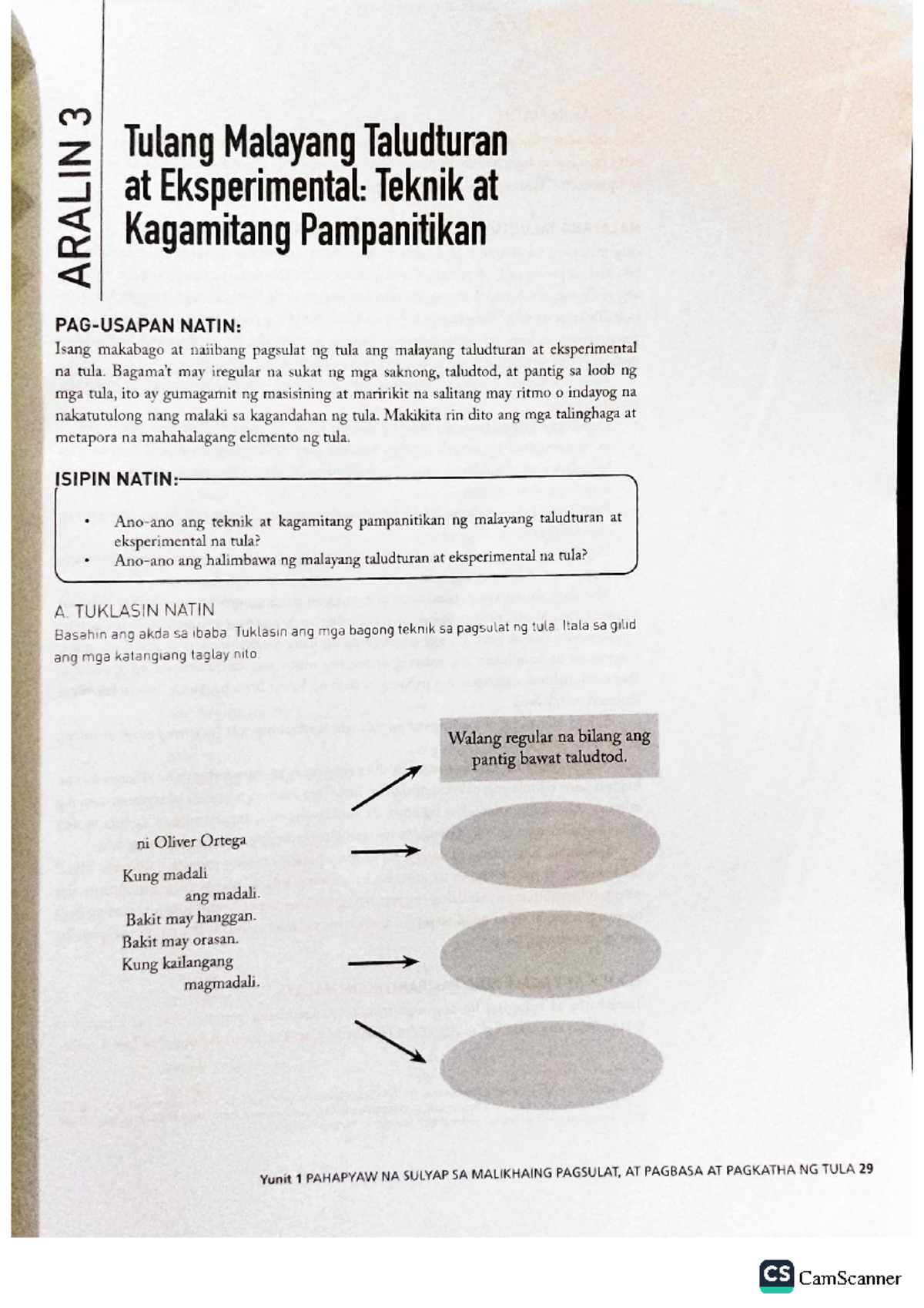 Malayang-Taludturan - C,VJDRIVNOERLKD - General Education - Studocu