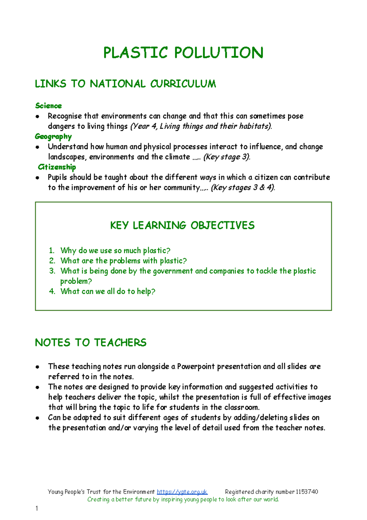 Plastics - Biodegradable Plastic - PLASTIC POLLUTION LINKS TO NATIONAL ...