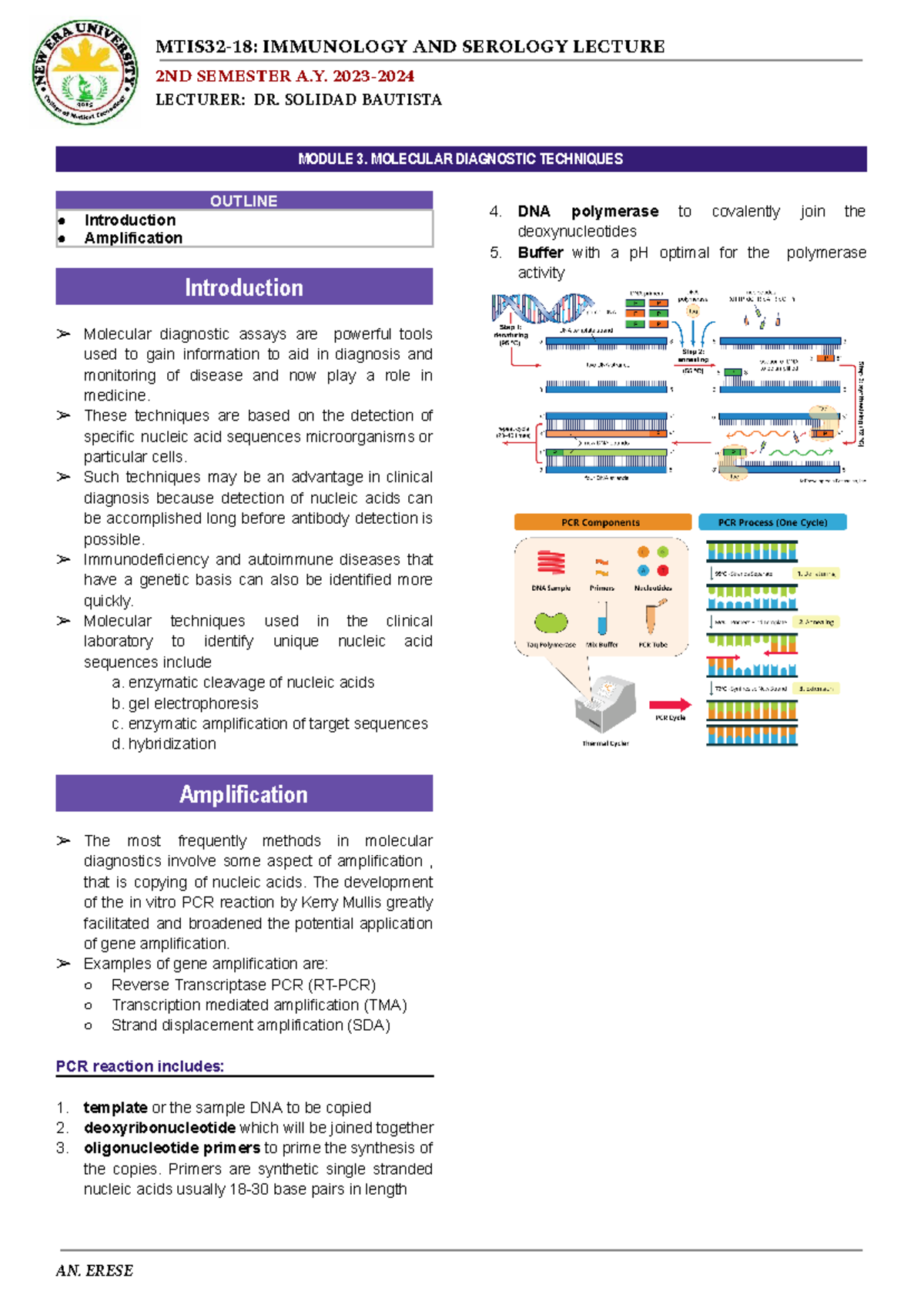 M3 Finals IMS LEC - Immunosero - MTIS32-18: IMMUNOLOGY AND SEROLOGY ...