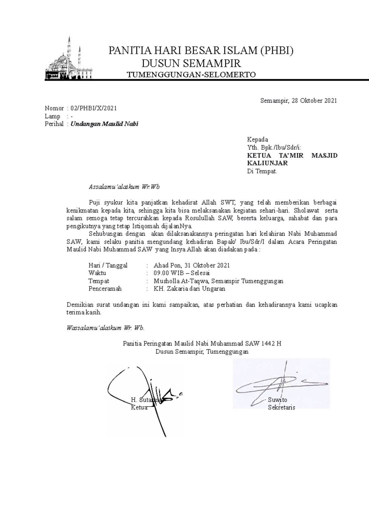 Und rpt maulid 12 2 12 - undangan - PANITIA HARI BESAR ISLAM (PHBI ...