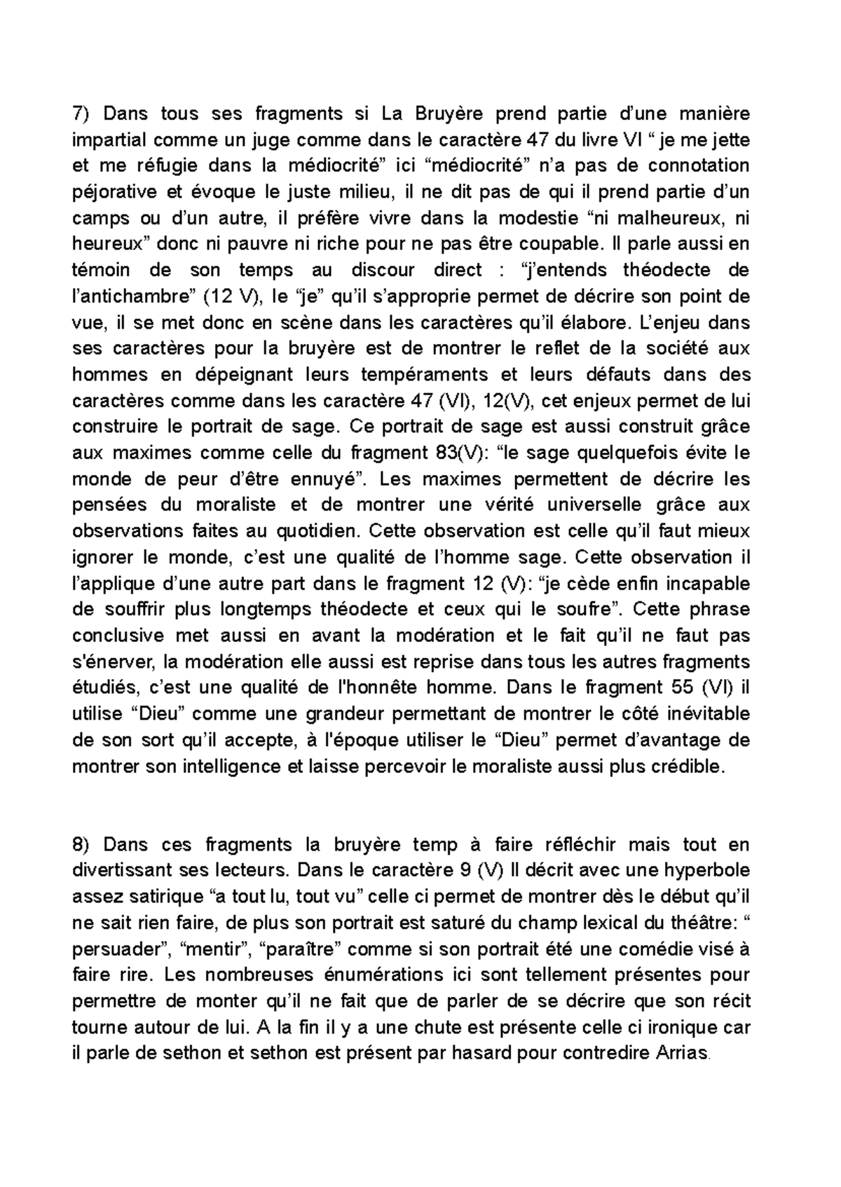 Les caractères de la bruyère - Dans tous ses fragments si La Bruyère ...