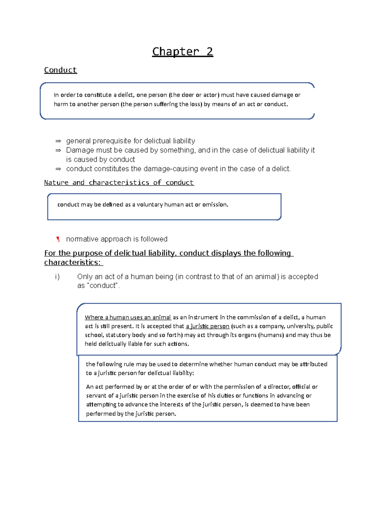 Chapter 2 - conduct - Chapter 2 Conduct general prerequisite for ...