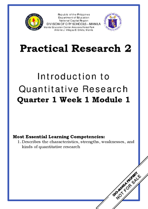 Practical-Research 2-Module 6 - ####### ðòñóôùóñü òõóõñòóø ò ñõñòôõò ñ ...