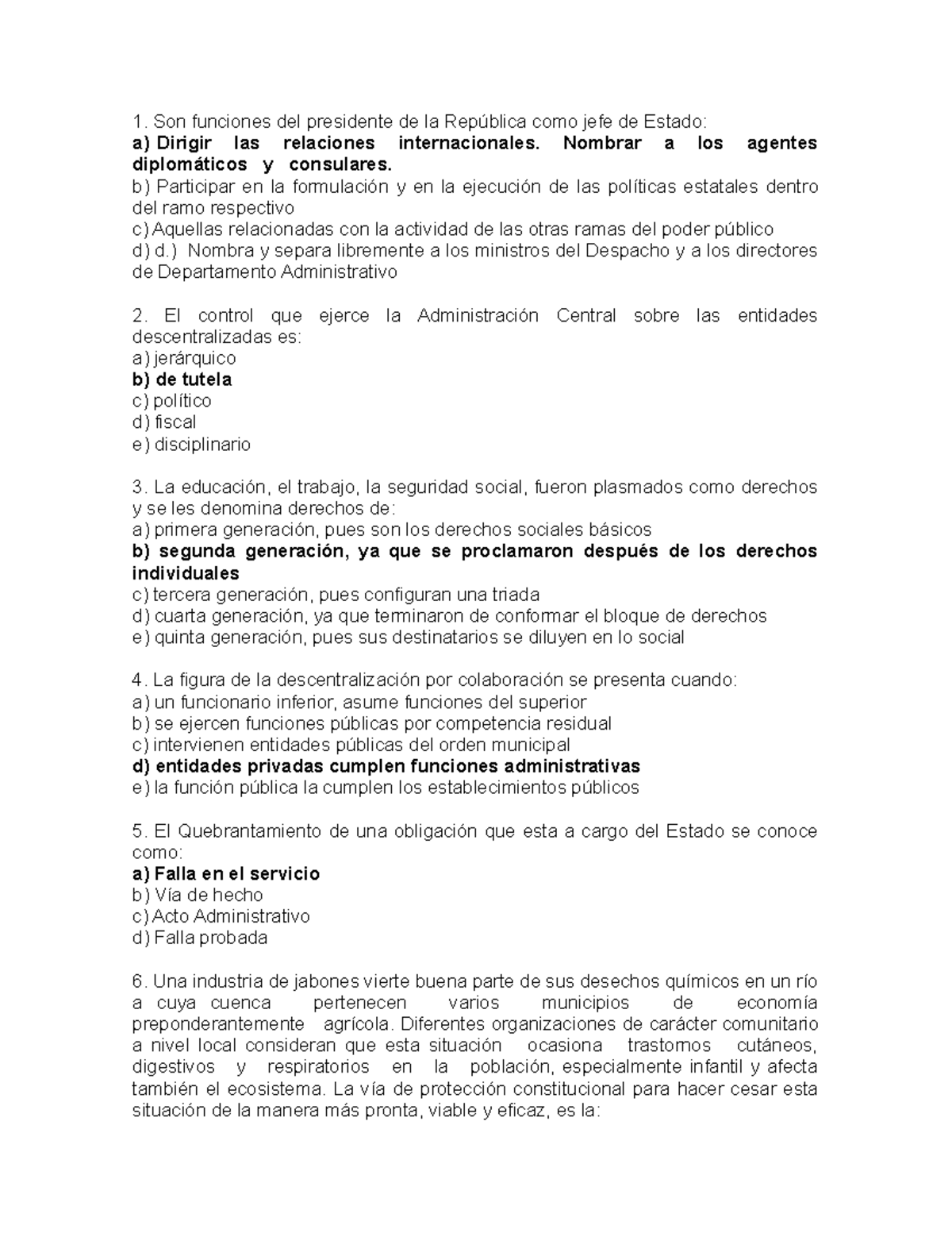 Preguntas Publico - Son funciones del presidente de la República como ...