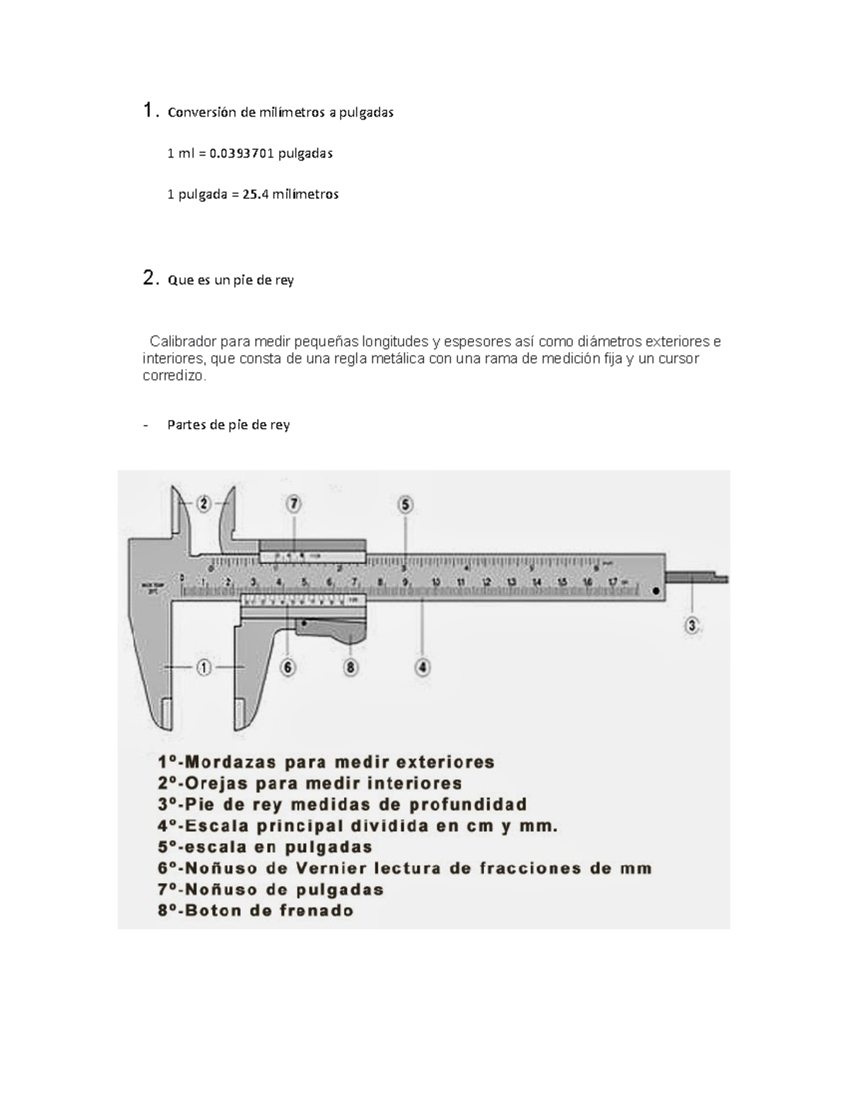 Dibujo y metrologia - cfscf - 1. Conversión de milímetros a pulgadas 1 ...