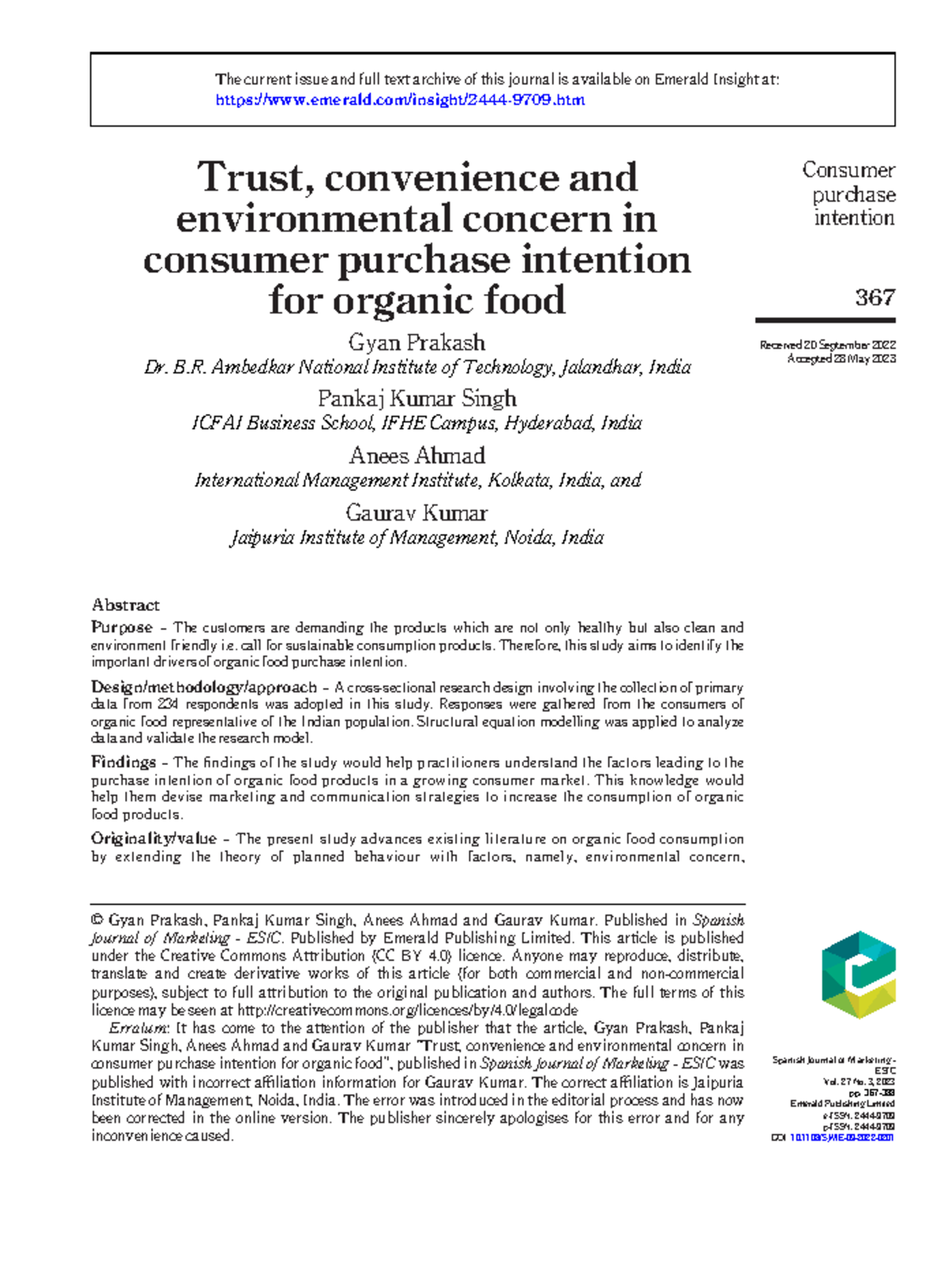 Paper 3 - Trust, convenience and environmental concern in consumer ...