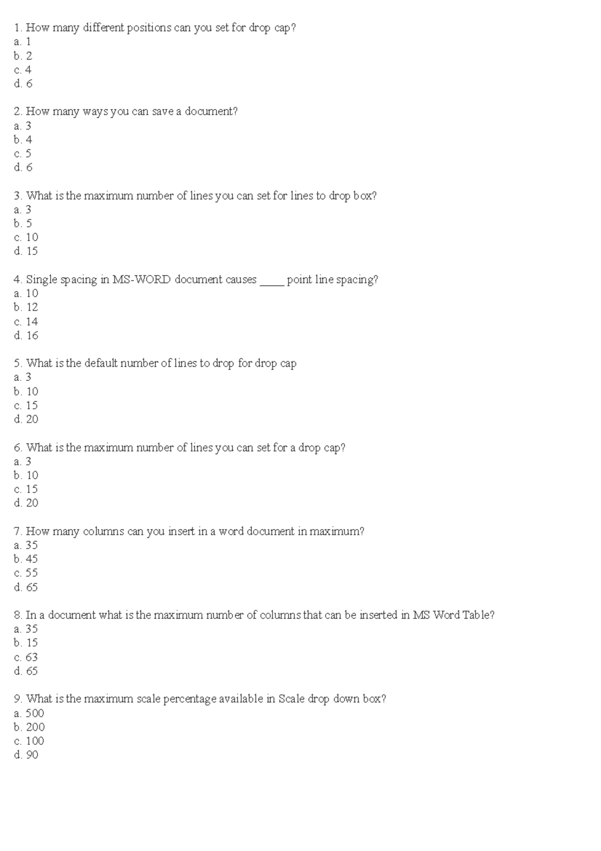 Second year Information Technology notes - How many different positions ...