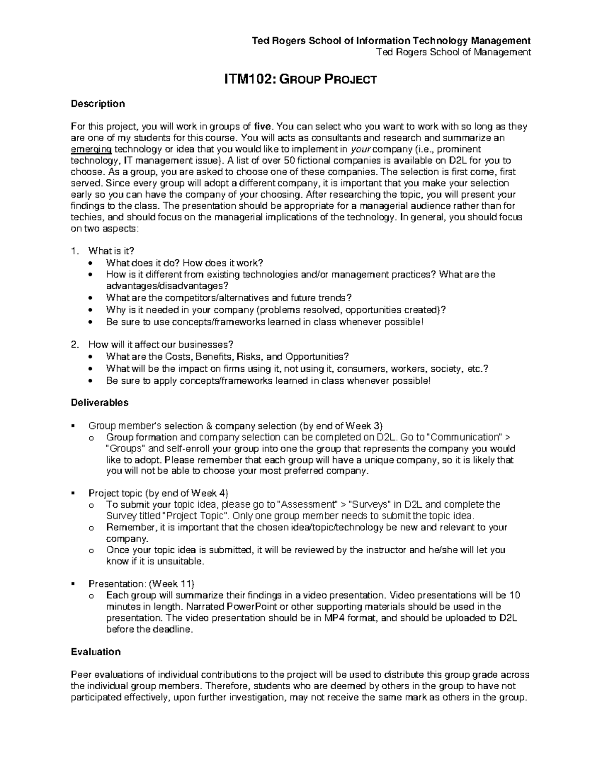 ITM102 Group Project Hudyma F20 - Ted Rogers School of Information ...