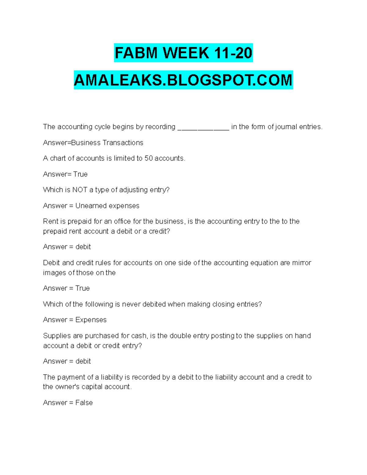 [ Amaleaks. Blogspot.COM] FABM (FABM-112) Week 11-20 - FABM WEEK 11 ...