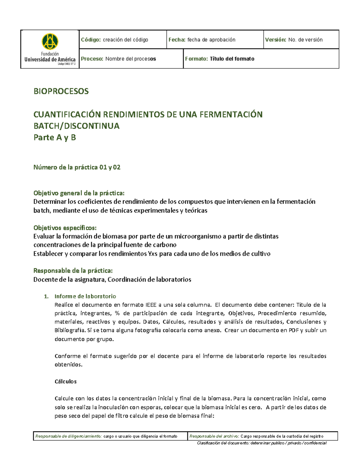 Informe de laboratorio 1 y 2 - Código: creación del código Fecha: fecha ...