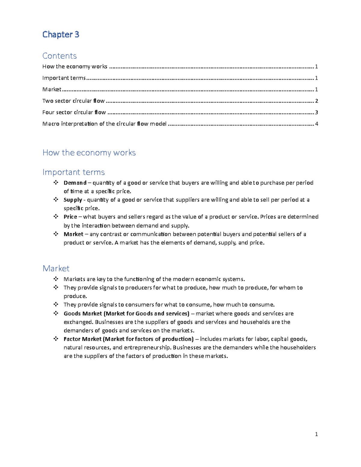 Chapter 3 - Summary Principles of Microeconomics - Contents How the ...