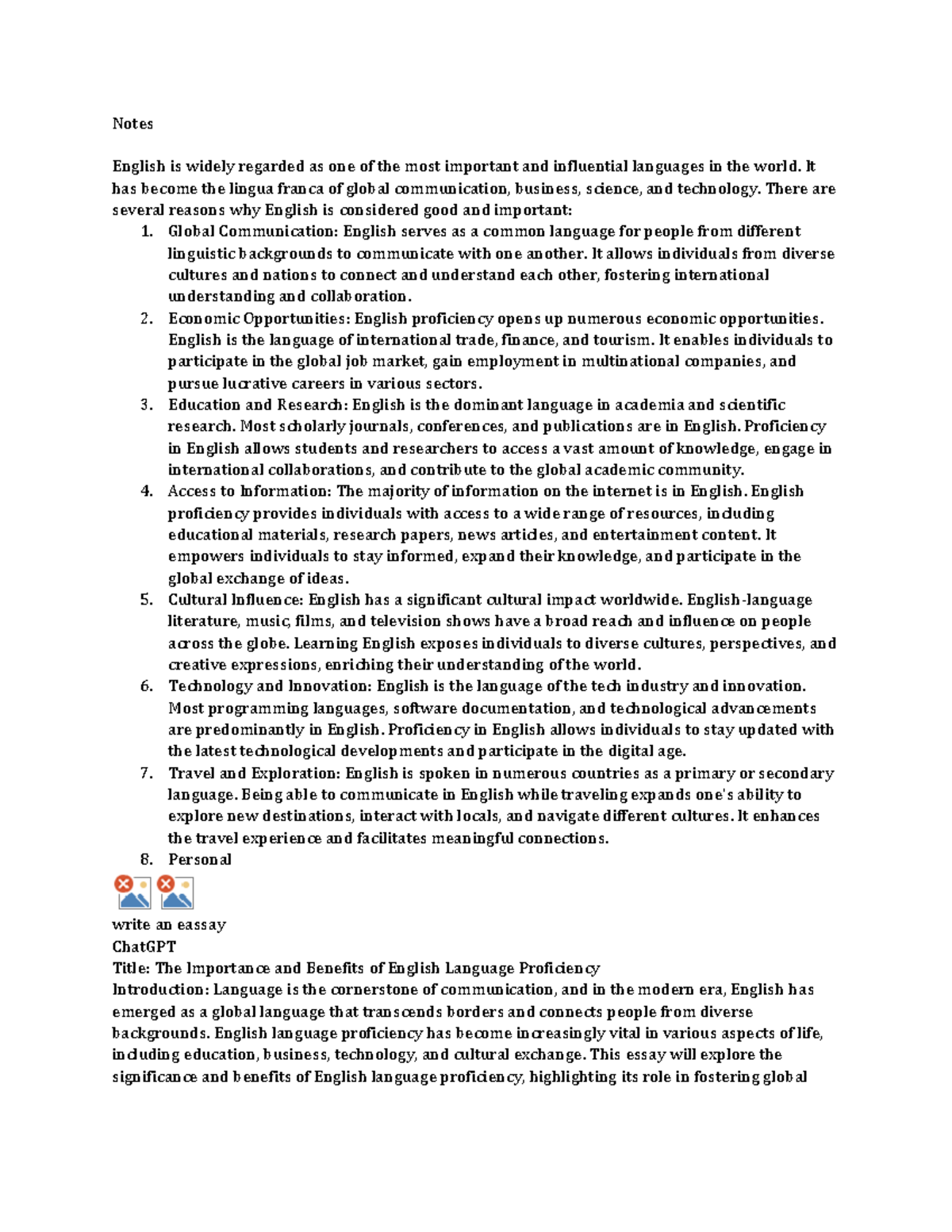 English notes and lessons - Notes English is widely regarded as one of ...