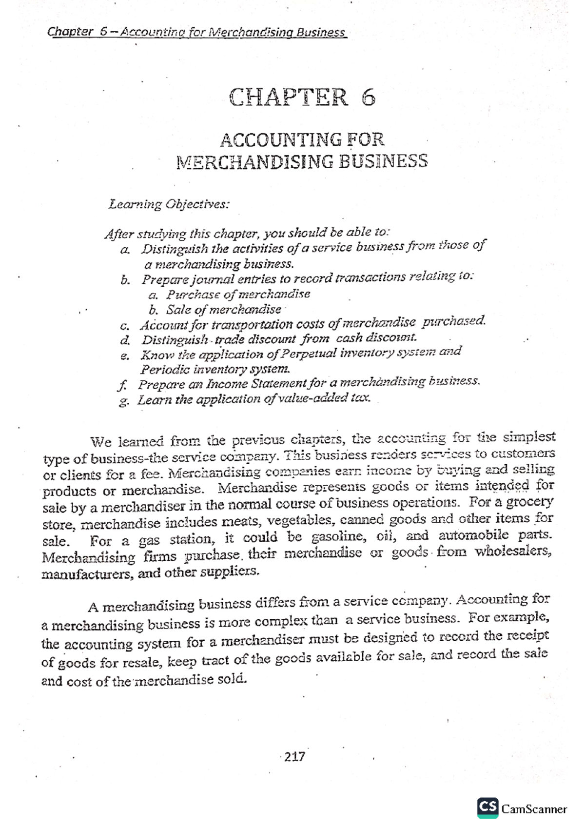 CHP 6 - Merchandising - Financial Accounting - Studocu