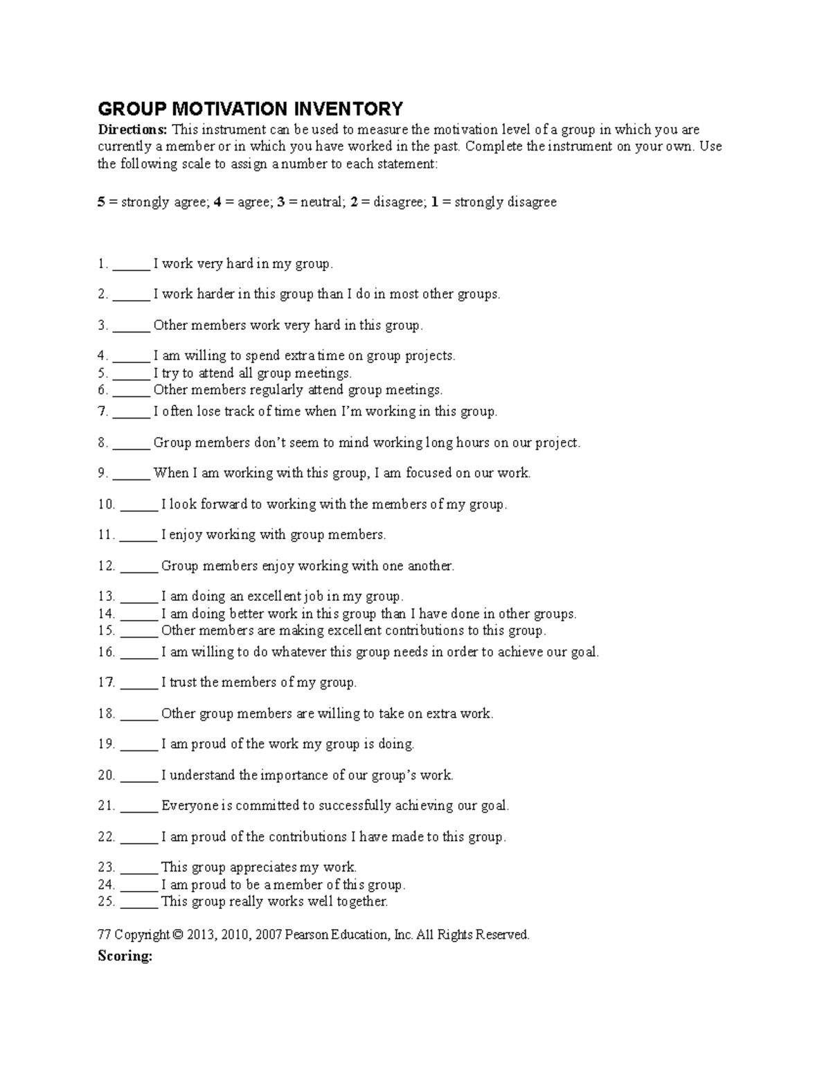 PSY172 Group Motivation Inventory - GROUP MOTIVATION INVENTORY ...