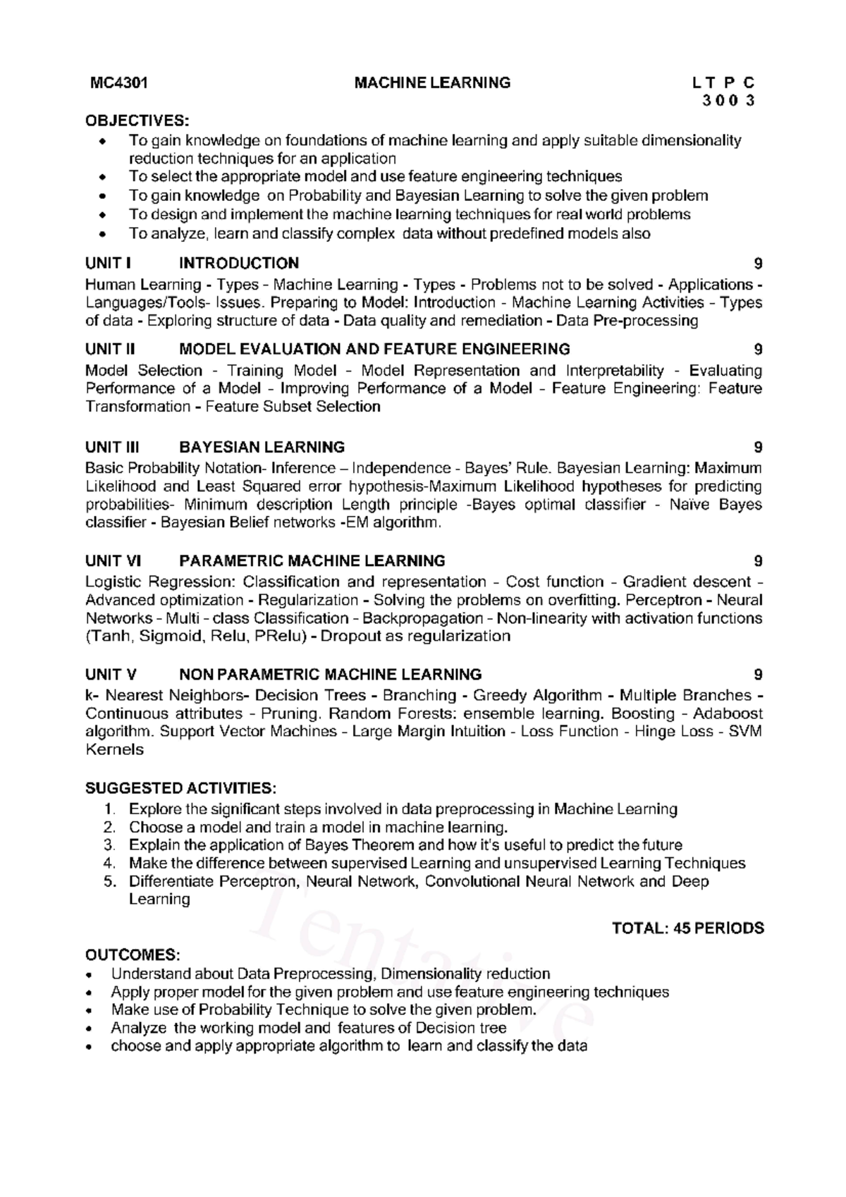 ML Full notes - UNIT-I Human Learning - Types – Machine Learning ...