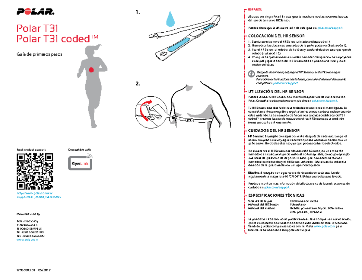 Getting Started Guide for Polar T31C Espanol - Polar T Polar T31 coded ...