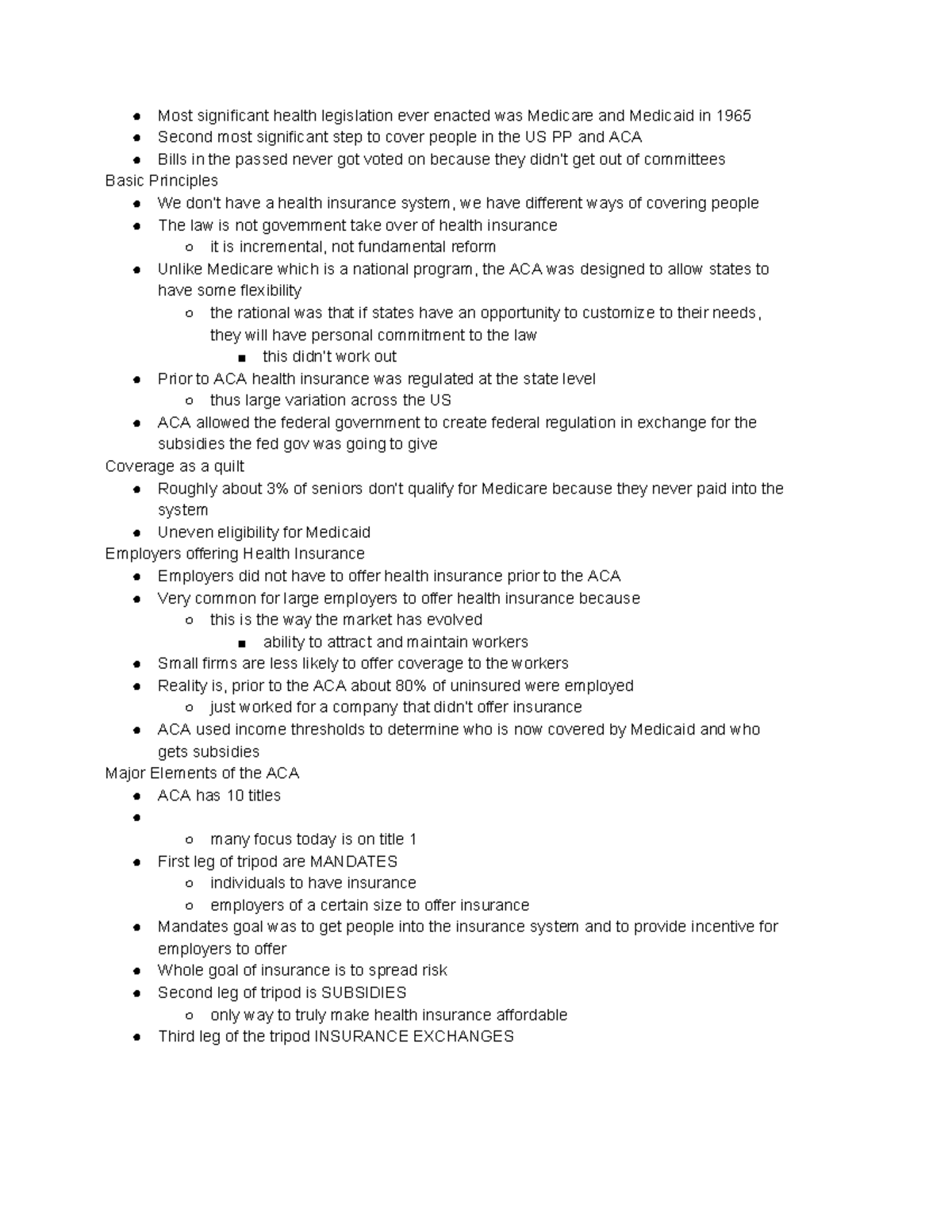 Hit Pol 100 - ACA Outline - Summary - HLT POL 100-1 - Introduction to ...