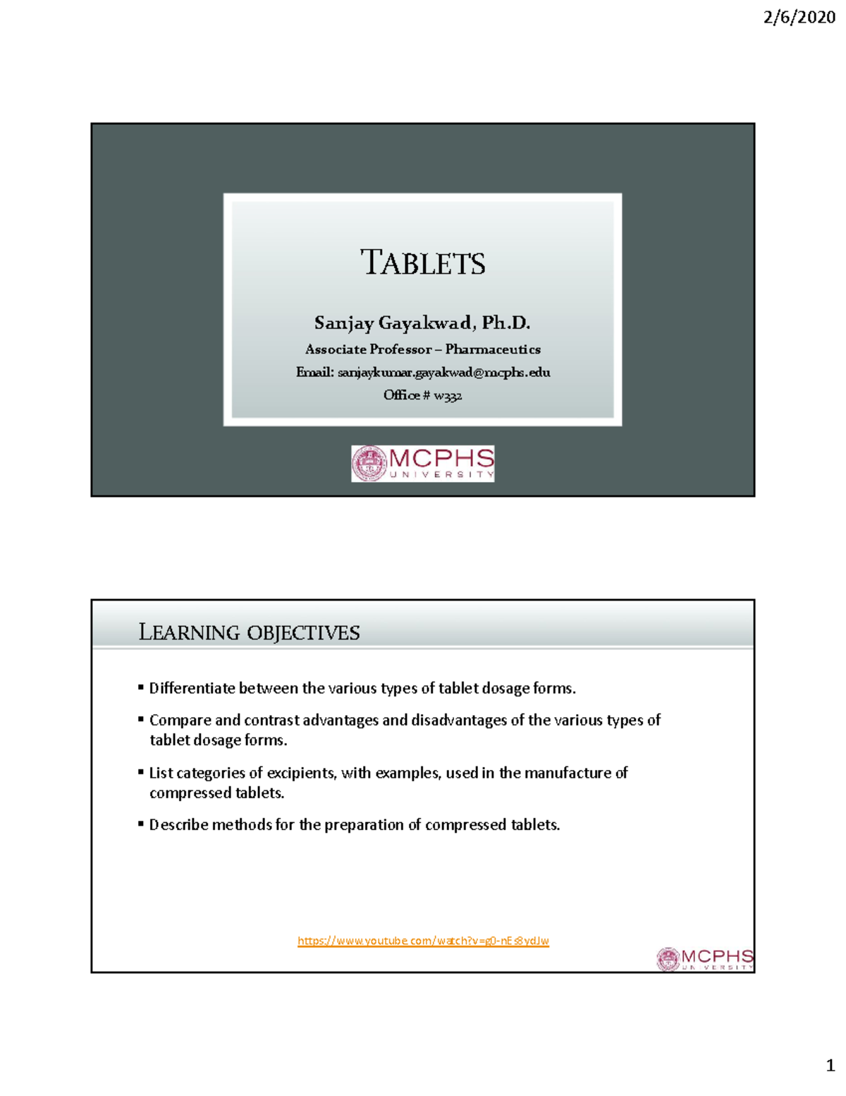 Tablets SG (2 slides pp) - TABLETS Sanjay Gayakwad, Ph. Associate ...