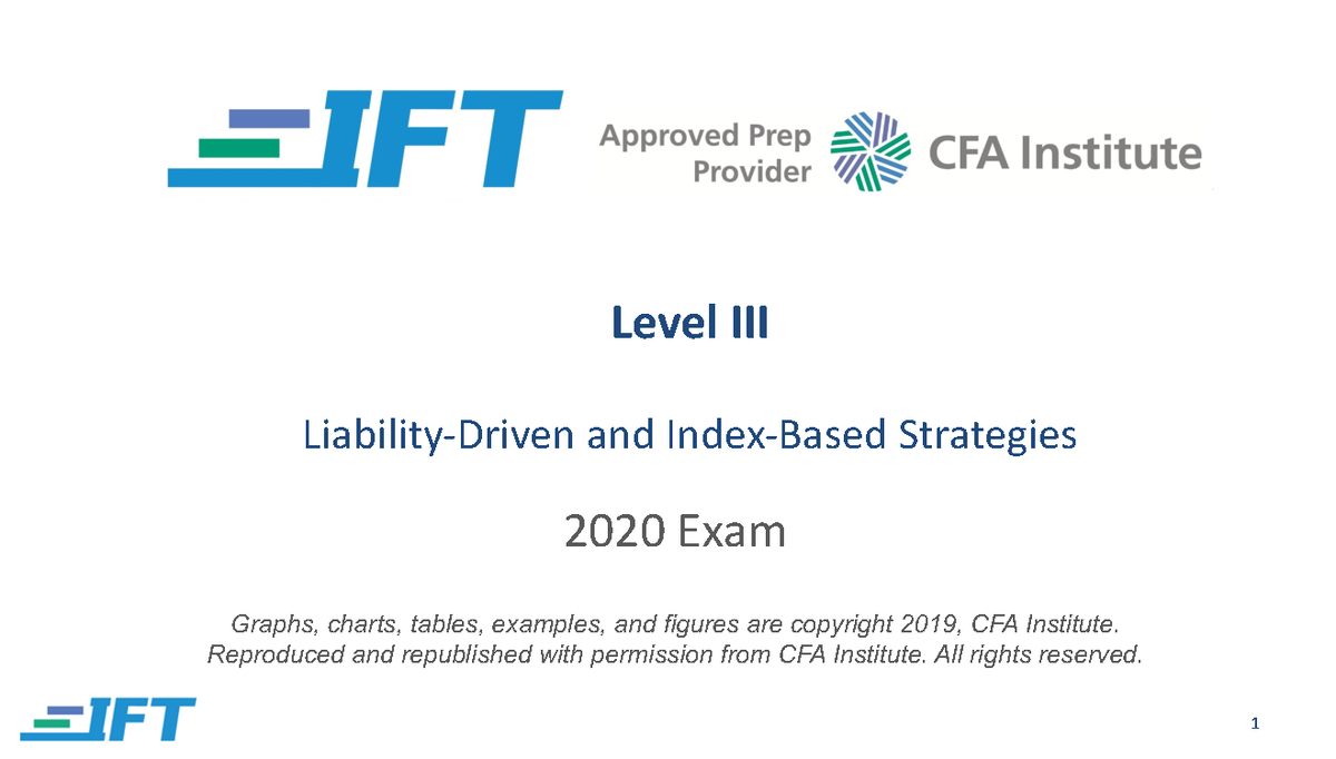 R19 Liability-Driven and Index-Based Strategies - CFA L2 Mind Maps ...