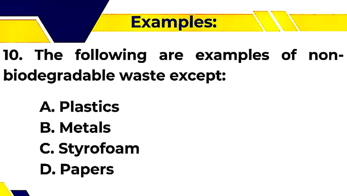ACC244 43 - Jcjc - Accounting - Examples: 10. The following are ...
